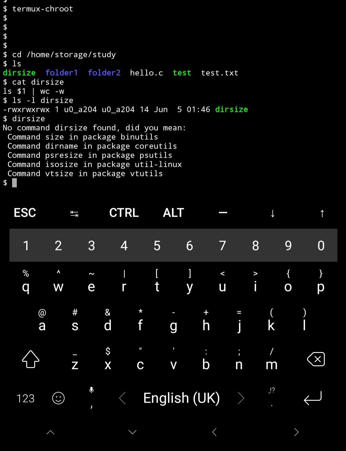 Termux Not Able To Execute A Shell Script In My Huawei Android Mobile