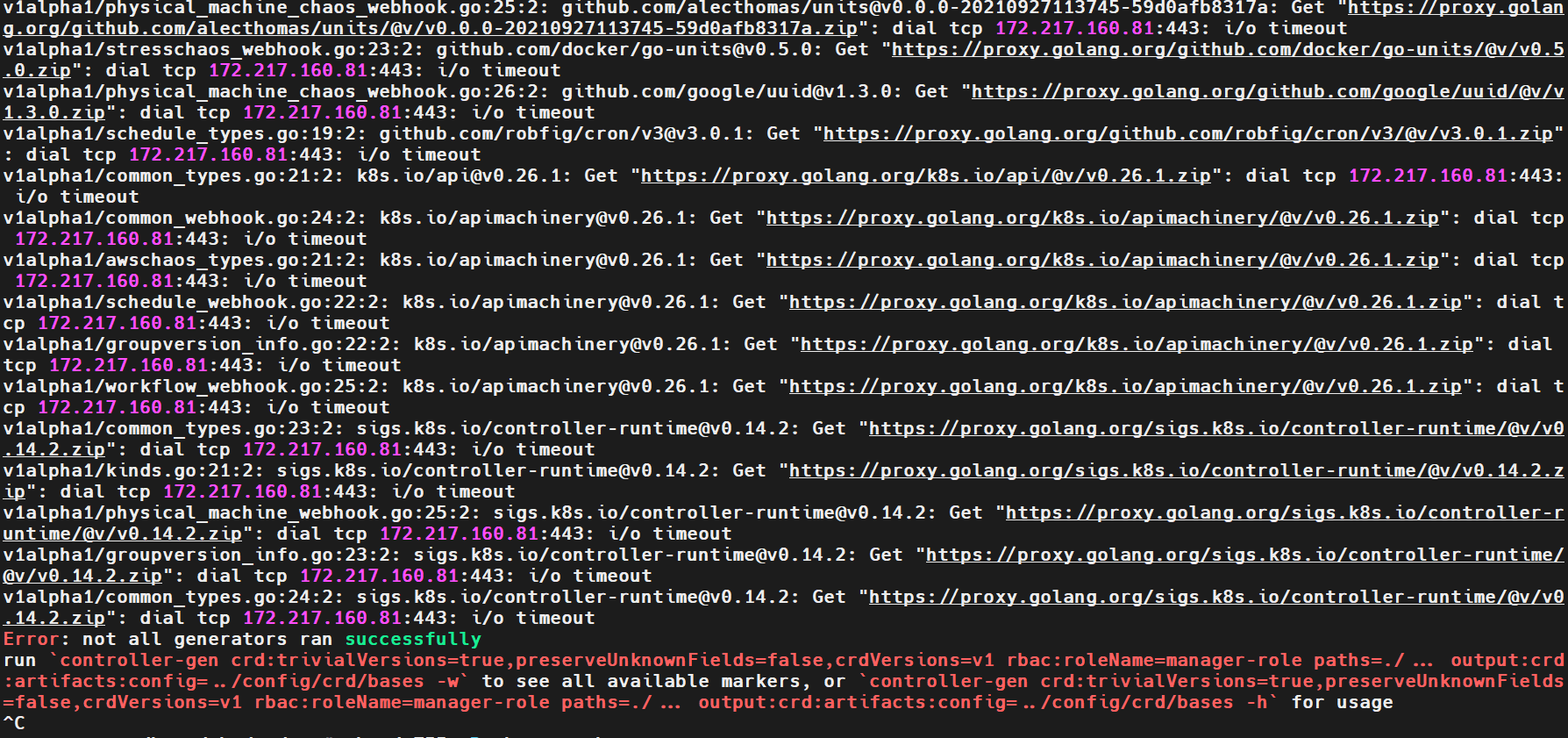 make generate failed · Issue #4123 · chaos-mesh/chaos-mesh · GitHub