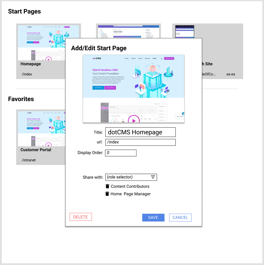 UI - Favorite Page: Edit Favorite page dialog on DotFavoritePage Listing portlet · Issue #23061 ...