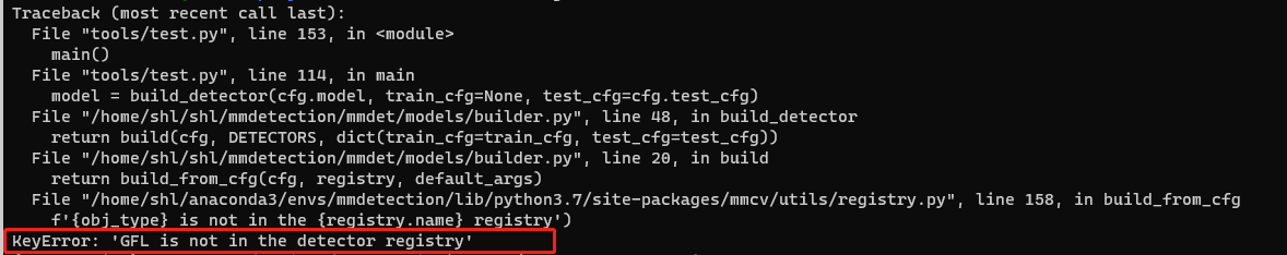 Keyerror Gfl Is Not In The Detector Registry · Issue 3498 · Open Mmlabmmdetection · Github