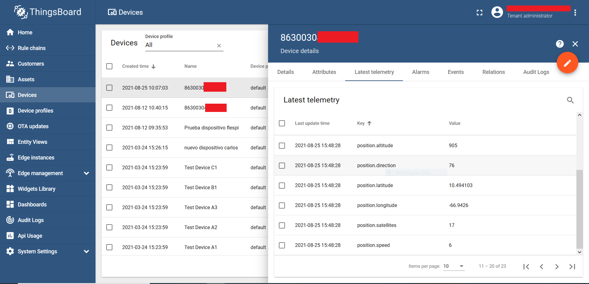 [Question] Can't see device in any Map Widget on the Dashboard · Issue ...