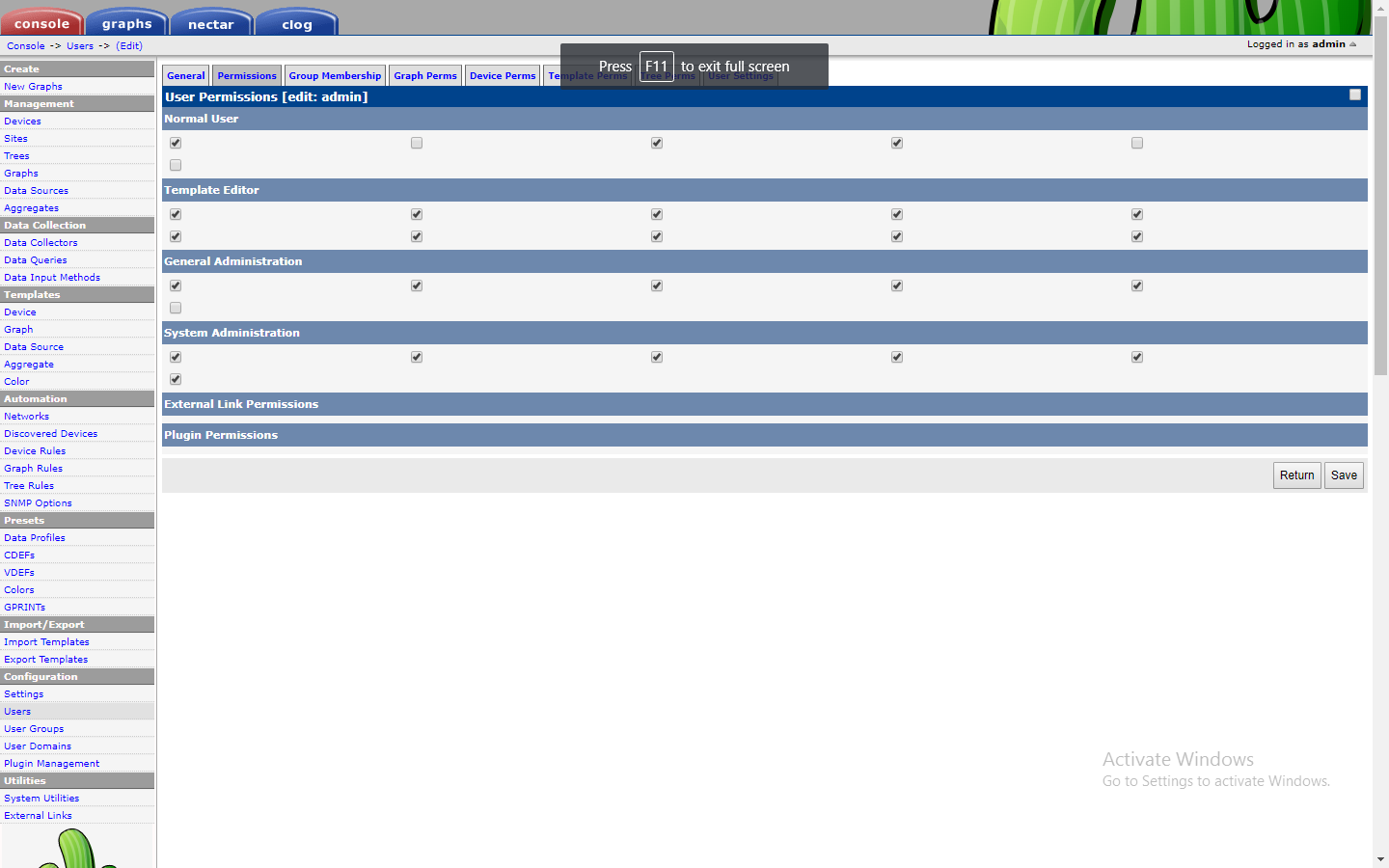 User And Group Permissions Item Checkbox Label Is Blank · Issue 1385 · Cacticacti · Github