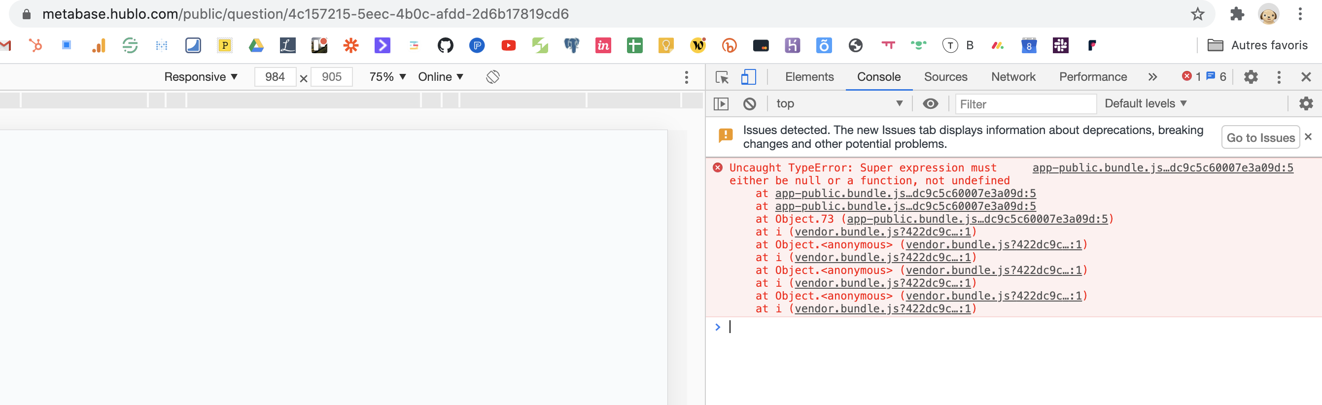 Blank page on public links · Issue #13216 · metabase/metabase · GitHub