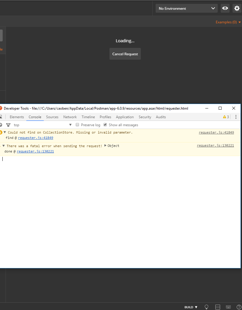 Postman Get Request With Large Data Hangs Loading Forever Without Respond · Issue 4308