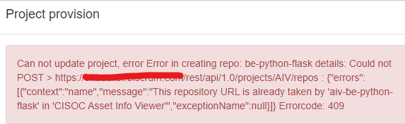 URL already taken error provisioning quickstarter after Authentication failed · Issue #227 ...