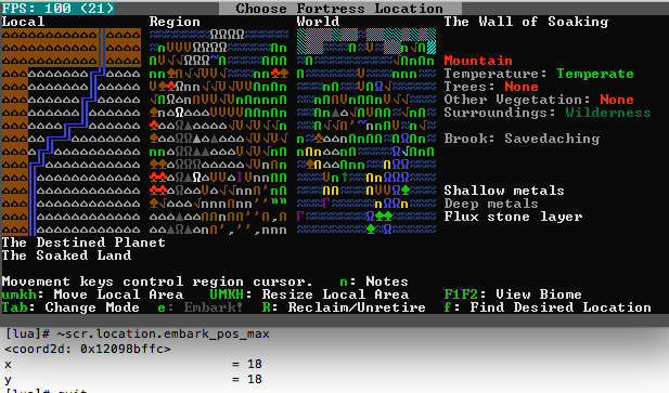 prospect: crash when moving over non-embarkable area with 16x16 default embark size (in d_init ...