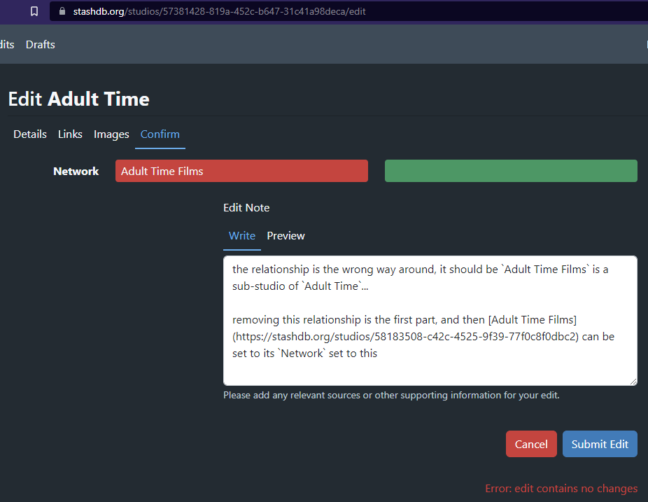 [Bug Report] Doesn't detect the change when any field is changed to null · Issue #587 · stashapp ...