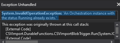 Please help .. orchestration function is not completing ..and inside ...