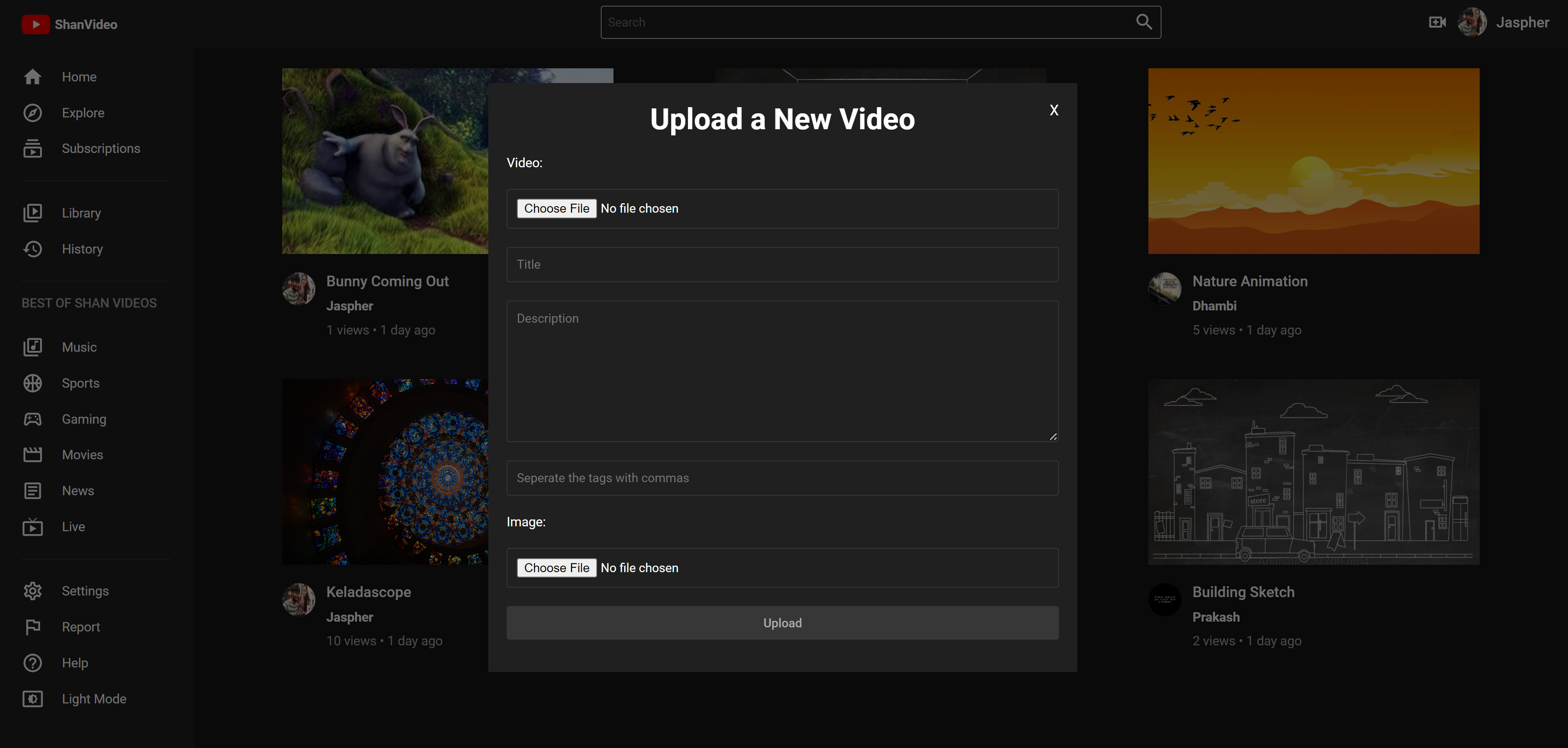GitHub - samg3vel/shantube: A video Streaming Application like YouTube created using React ...