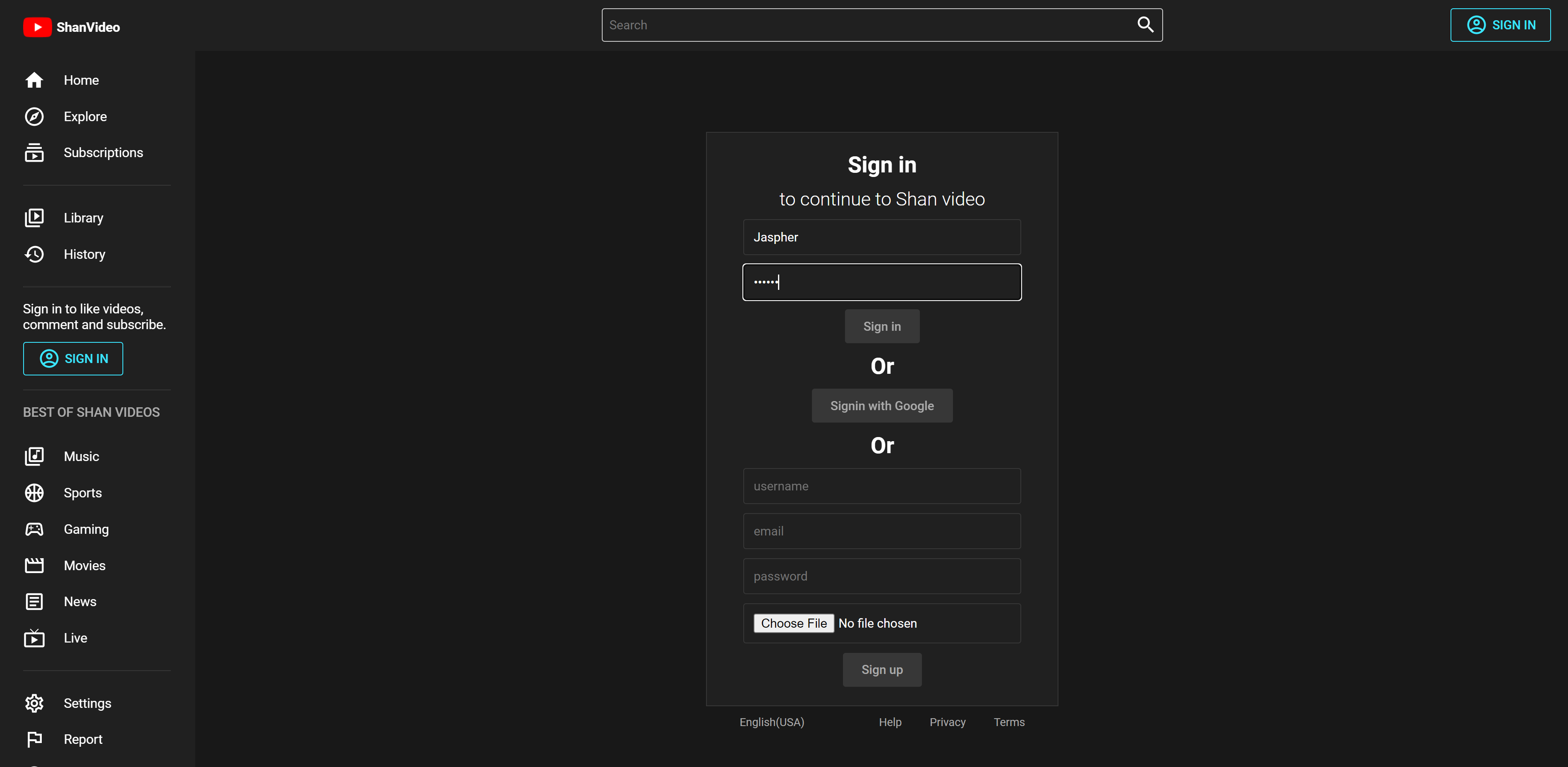 GitHub - samg3vel/shantube: A video Streaming Application like YouTube created using React ...