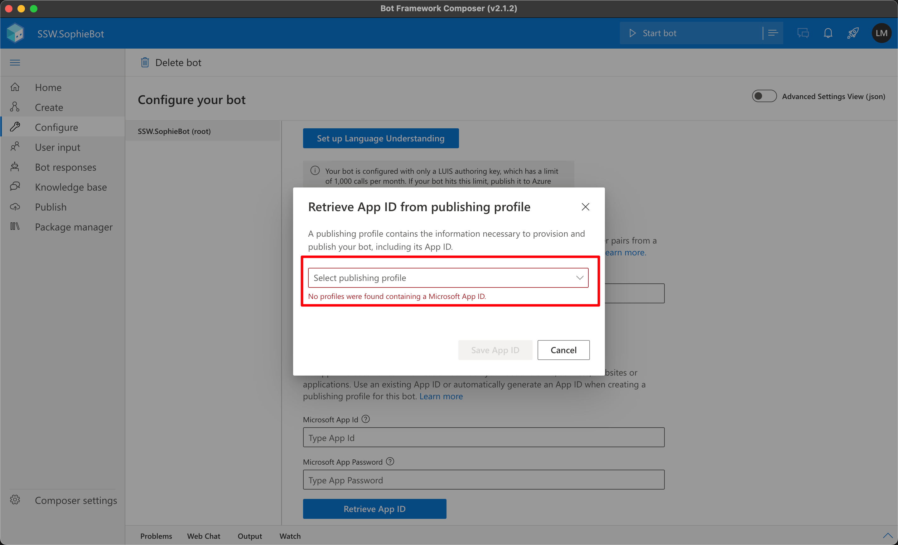 📝 Update doc - Run with Bot Framework Composer · Issue #575 · SSWConsulting/SSW.SophieBot · GitHub