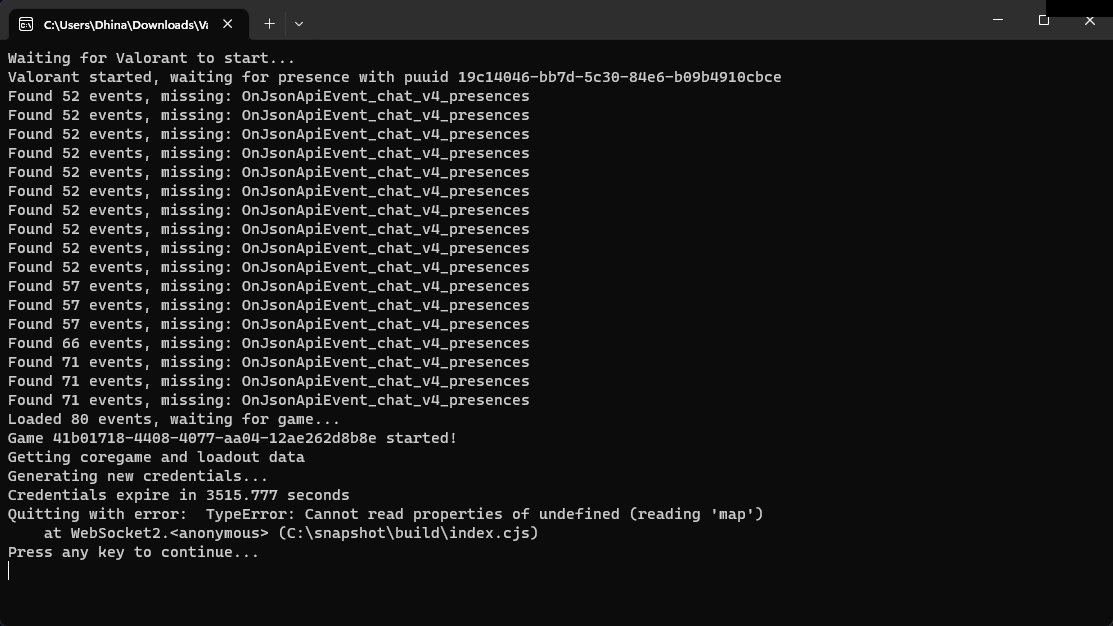 Regional Fetch Errors · Issue #2 · techchrism/valorant-autorecord · GitHub