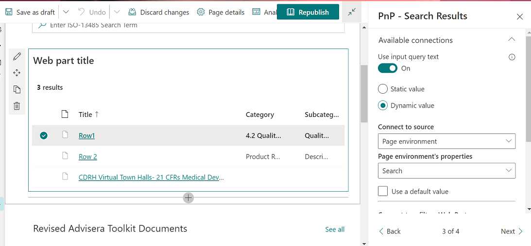 PnP Search Results Web Part Not Showing List Values · microsoft-search pnp-modern-search ...