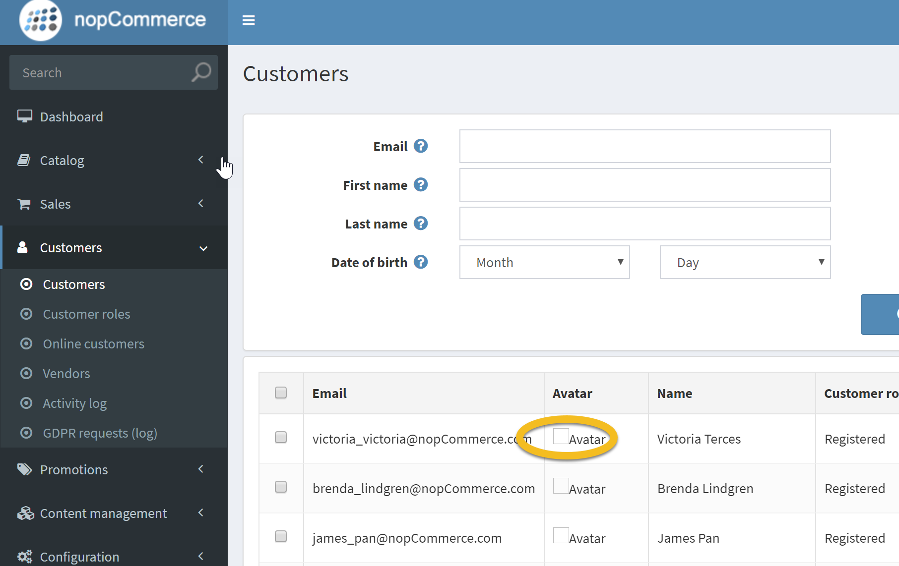 Avatar in Customer - Clickbox did nothing - How did it Work? · Issue #3110 · nopSolutions ...
