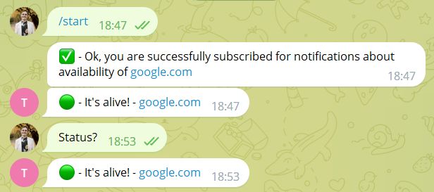GitHub - Snusmumr1ken/PingBot: Telegram bot which checks website availability