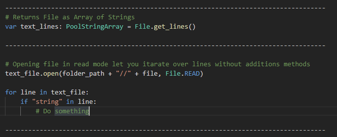 Add `File.get_lines()` to get text file as array of lines or optimize ...