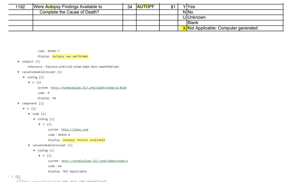 AutopsyPerformed NA X Issue · Issue #368 · nightingaleproject/vrdr-dotnet · GitHub