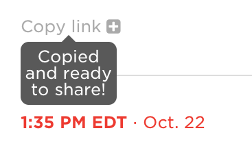 Copy-confirmation text is trimmed by the left-hand side of the embed ...