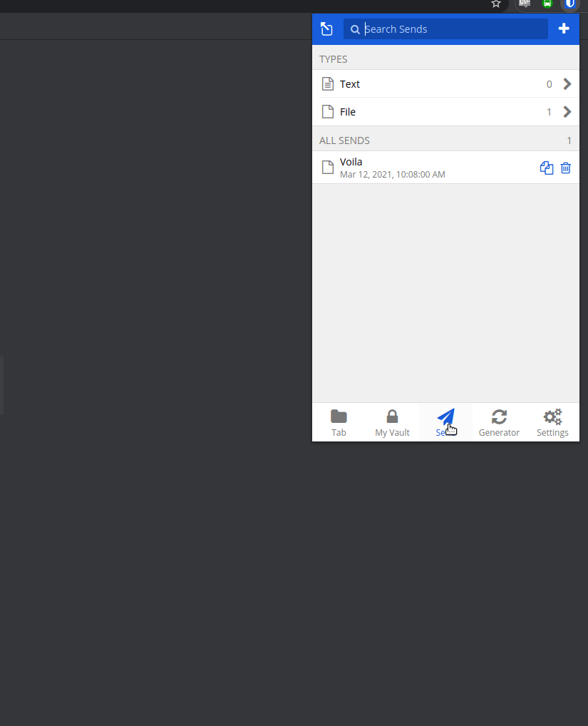 Can T Use Browser Extension For The New Send Feature With A File