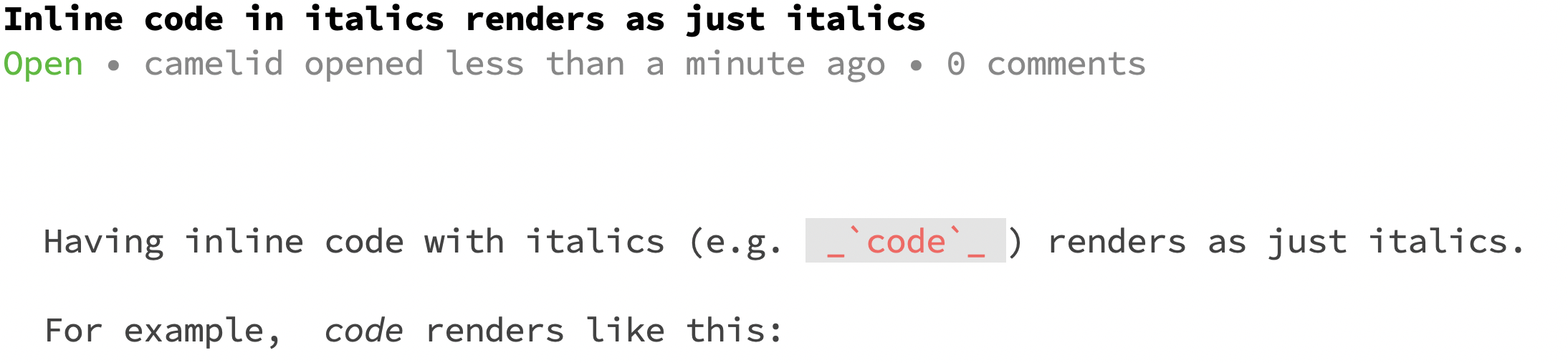 Inline code in italics is rendered without inline code style · Issue ...