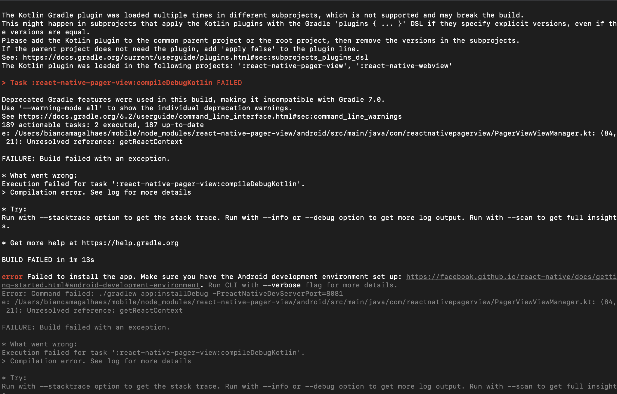 [Android] getReactContext does not work in