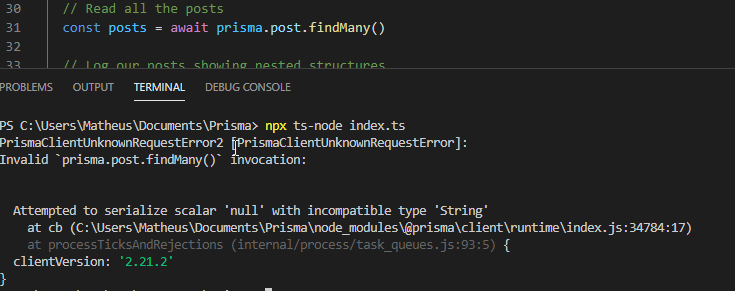 Error when Prisma try to fit an old MongoDB record in a model with a new field. · Issue #6688 ...
