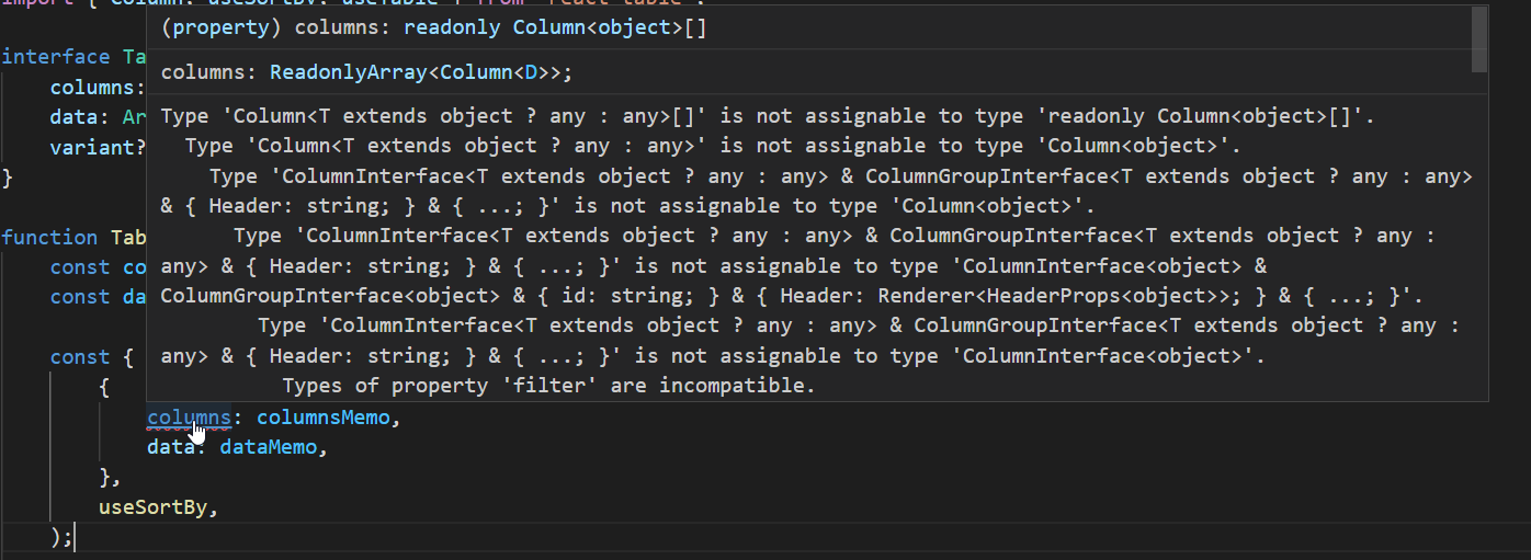 column.getSortByToggleProps is not a function · Issue #1481 · TanStack ...
