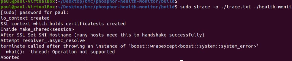 Enable async https request with boost::beast inside healthMonitor.cpp(enabling threads) · Issue ...