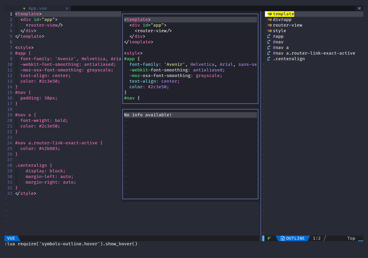 Doesn't work with vue language server · Issue #13 · simrat39/symbols-outline.nvim · GitHub