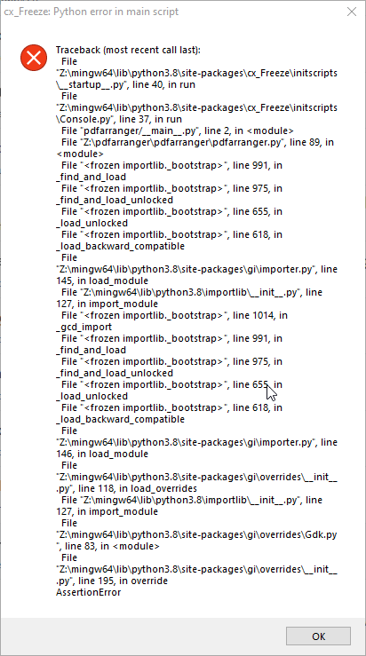 pdfarranger does not run on Windows 10 · Issue #321 · pdfarranger/pdfarranger · GitHub