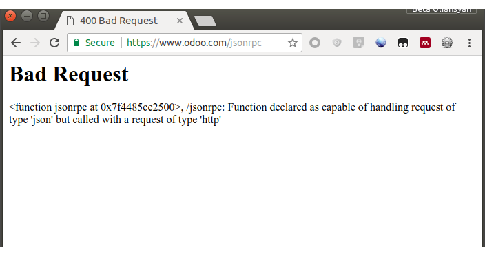Jsonrpc Call Without Parameter Response With Bad Request And Showing Memory Allocation Address