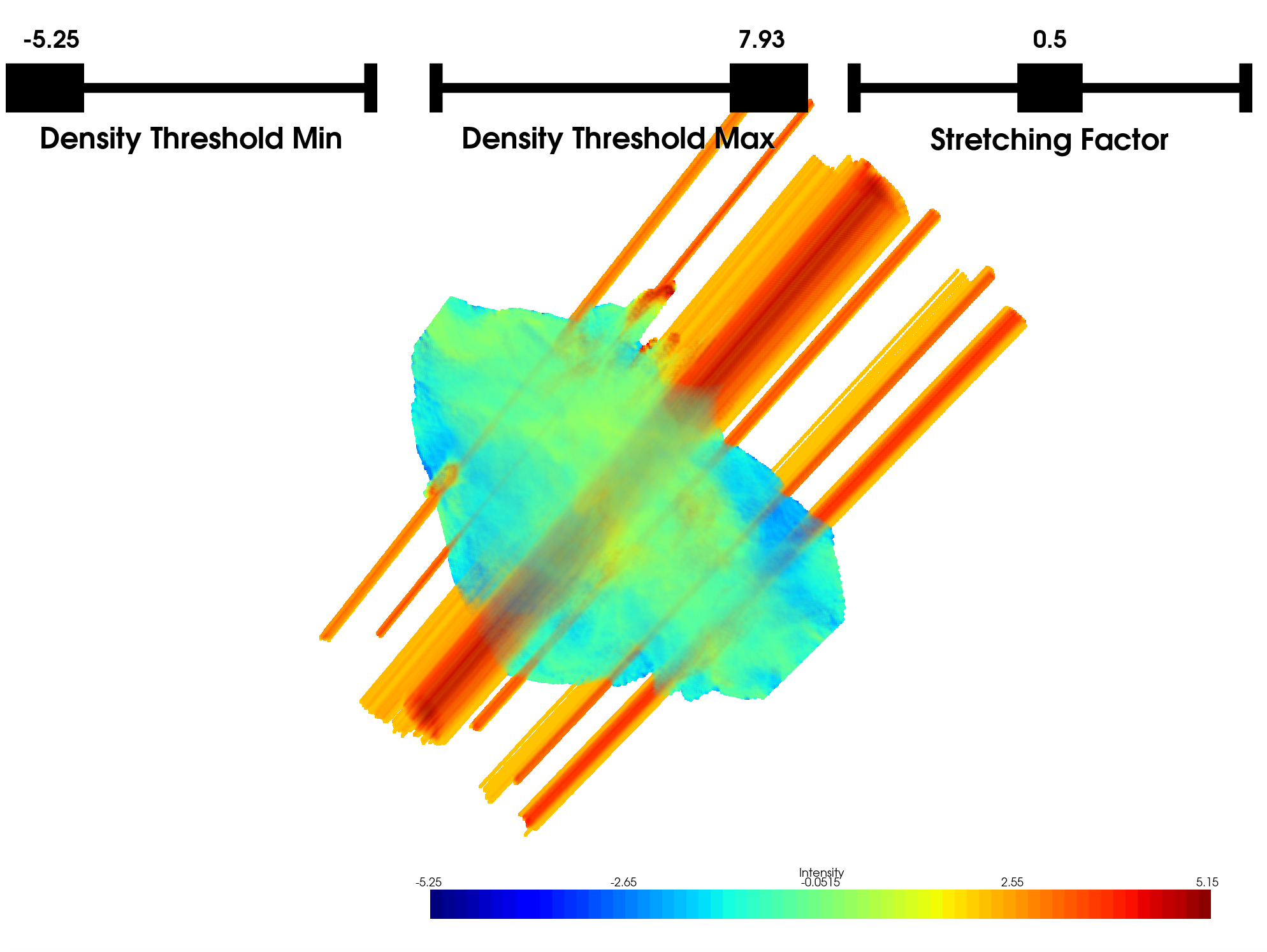Update colormap when changing thresholds of a mesh with a widget ...