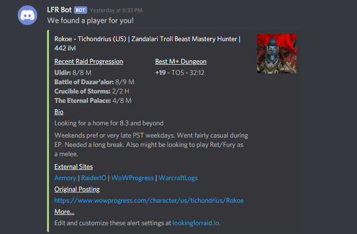 GitHub - wholeNaNyards/lfr: Core backend services for lookingforraid.io ...