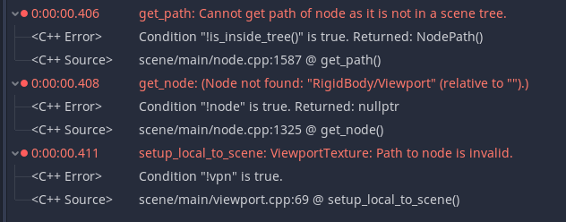 Why am I getting this error when using ViewportTexture · Issue #60496 · godotengine/godot · GitHub