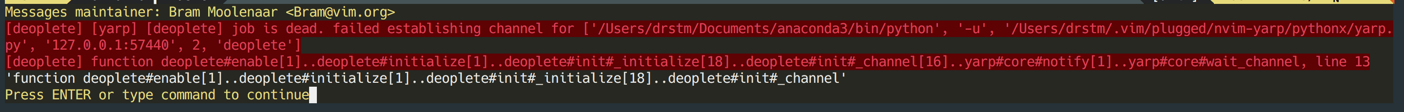 deoplete job is dead on vim 8 · Issue #782 · Shougo/deoplete.nvim · GitHub