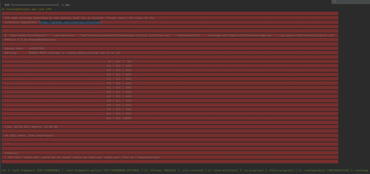 It's not clear that coverage driver is not installed when Infection can ...