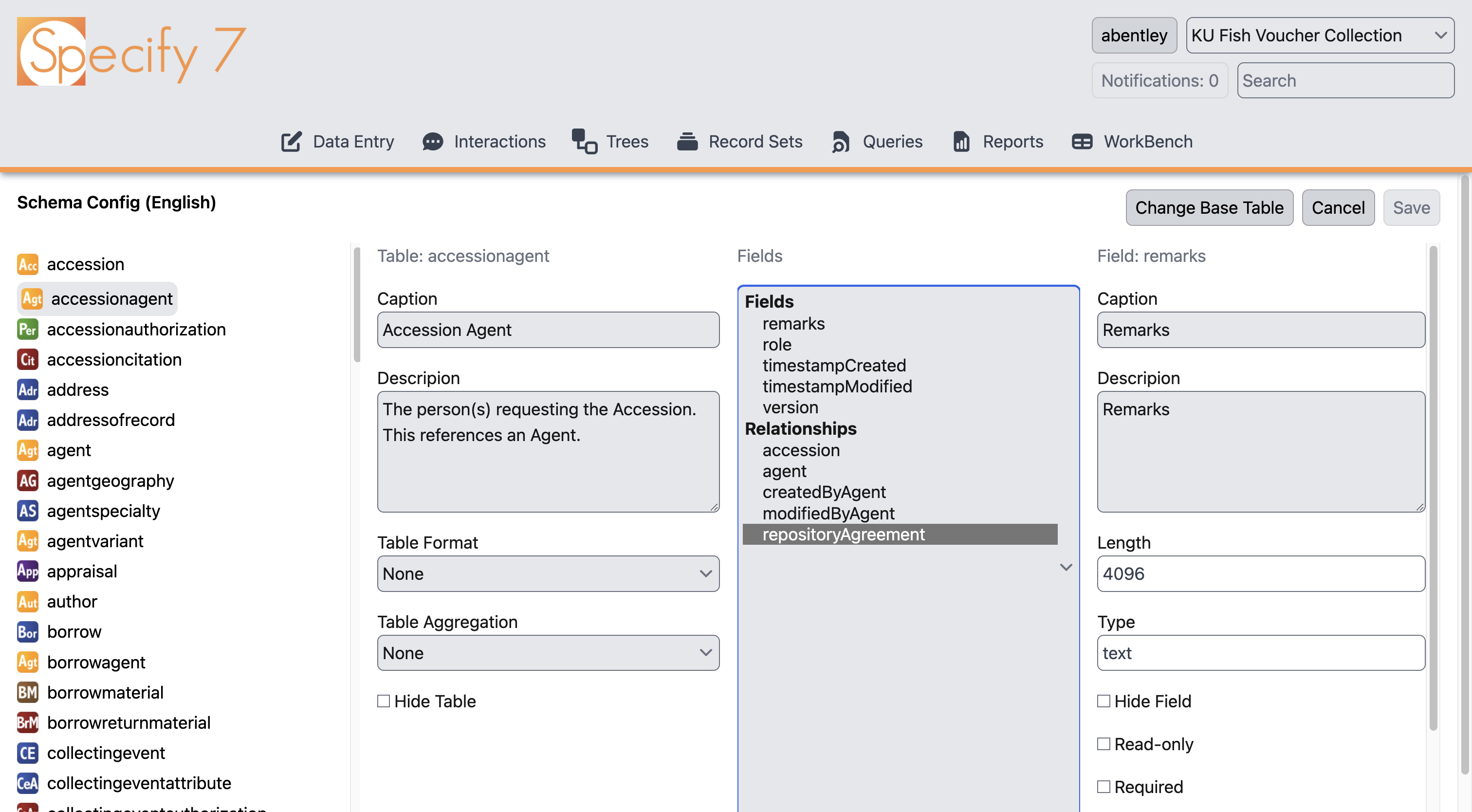 Schema Config should have list of tables always visible · Issue #1252 · specify/specify7 · GitHub