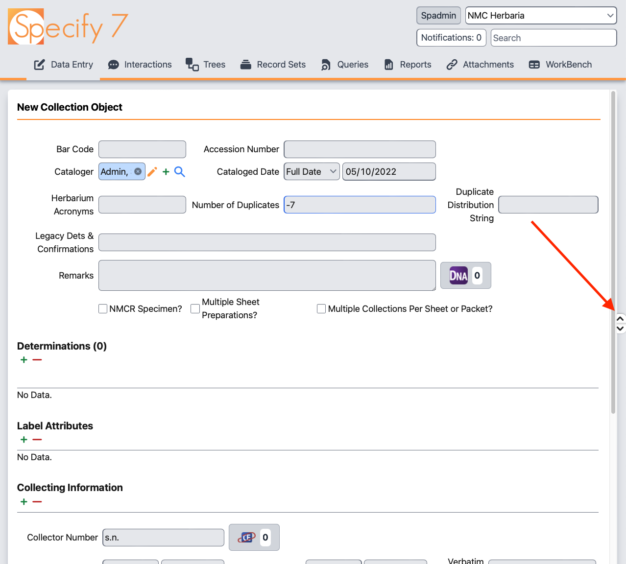 [a11y] Integer fields displaying oddly placed up and down arrows · Issue #1475 · specify ...