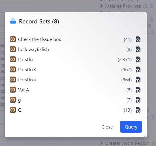 [a11y] Choosing a record set when running a report prompts with a query · Issue #1479 · specify ...