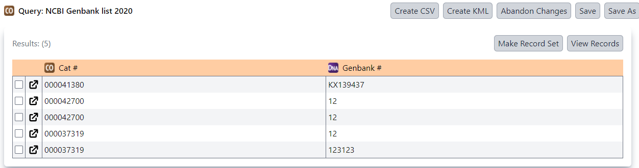 [a11y] Genbank query returning different results · Issue #1493 · specify/specify7 · GitHub