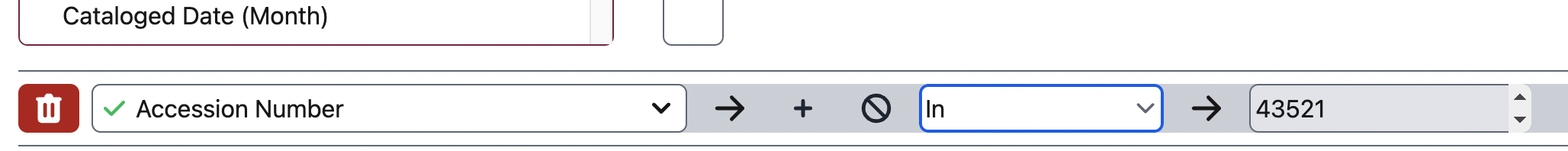 "In" Query operator doesn't work with integer fields · Issue #2115 · specify/specify7 · GitHub