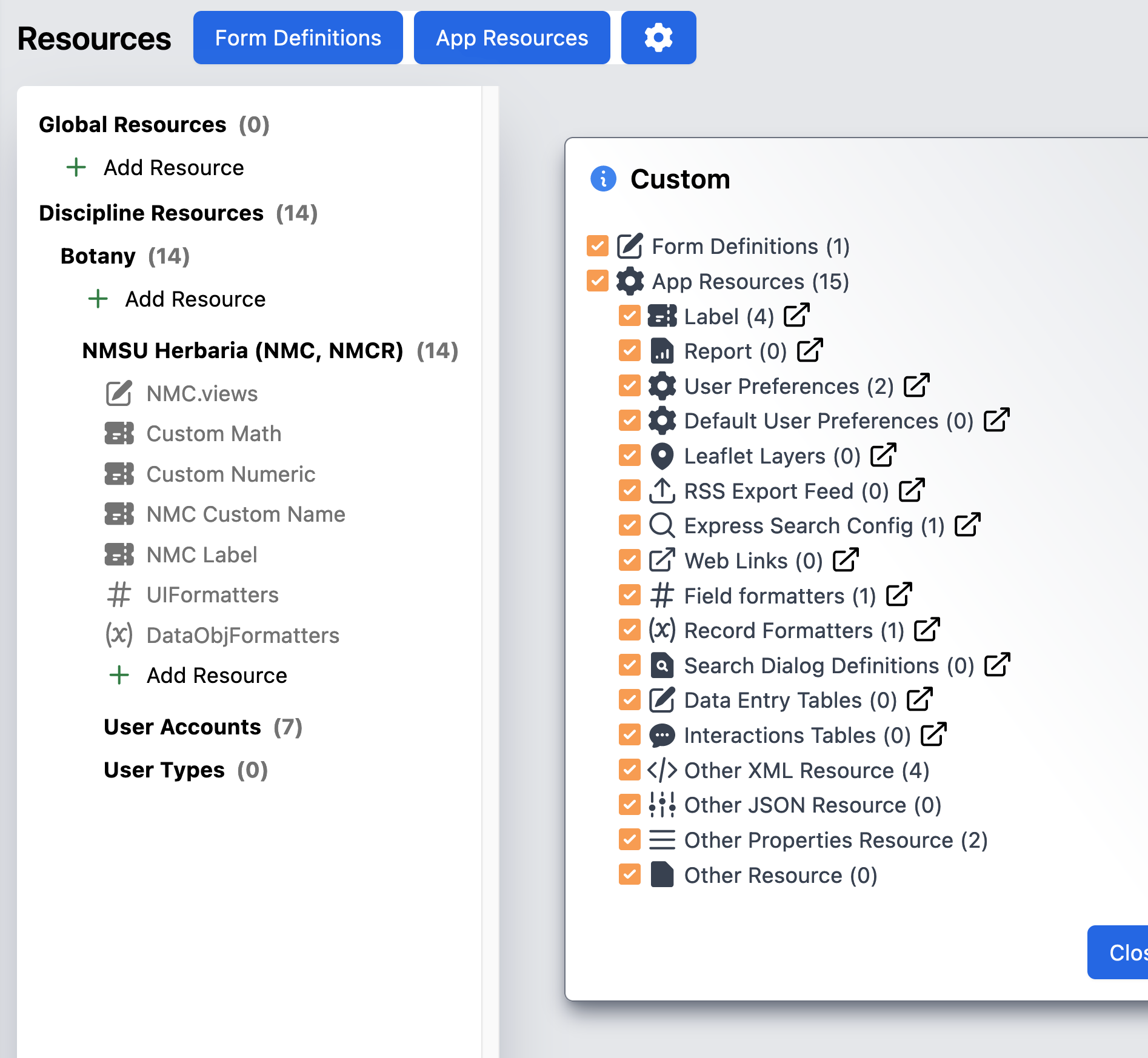 Not all resources are displaying in the sidebar · Issue #3104 · specify/specify7 · GitHub