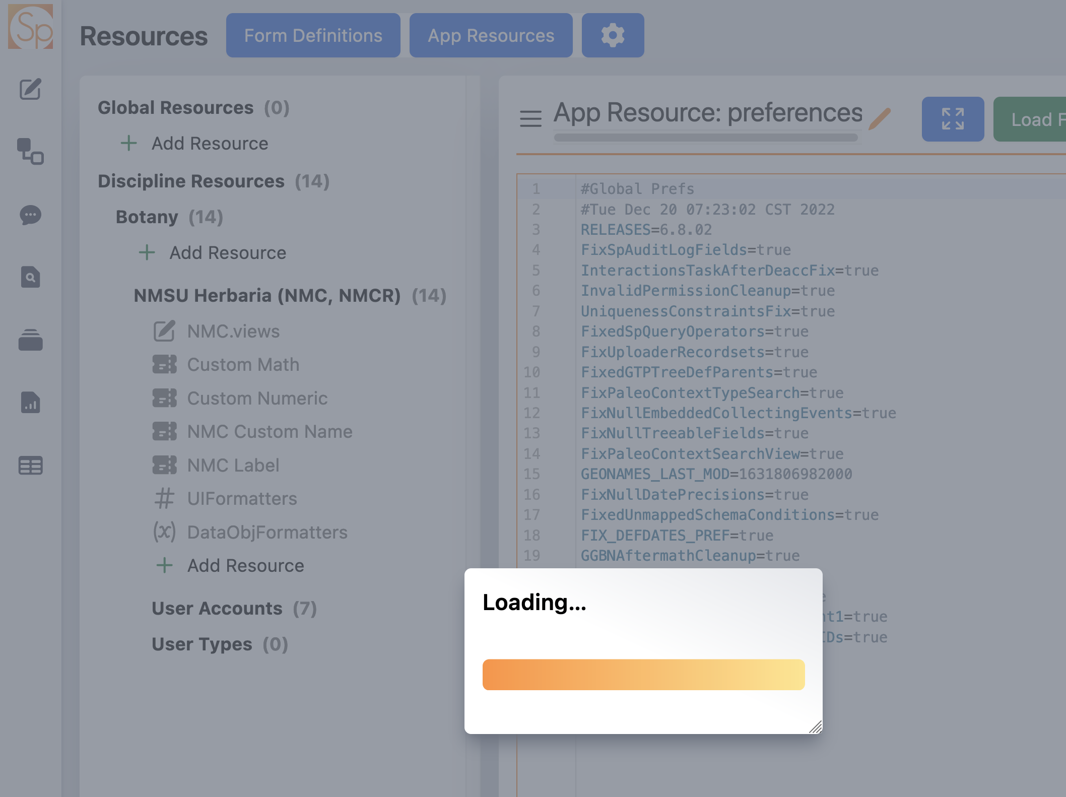 Not all resources are displaying in the sidebar · Issue #3104 · specify ... Not all resources are displaying in the sidebar · Issue #3104 · specify ...