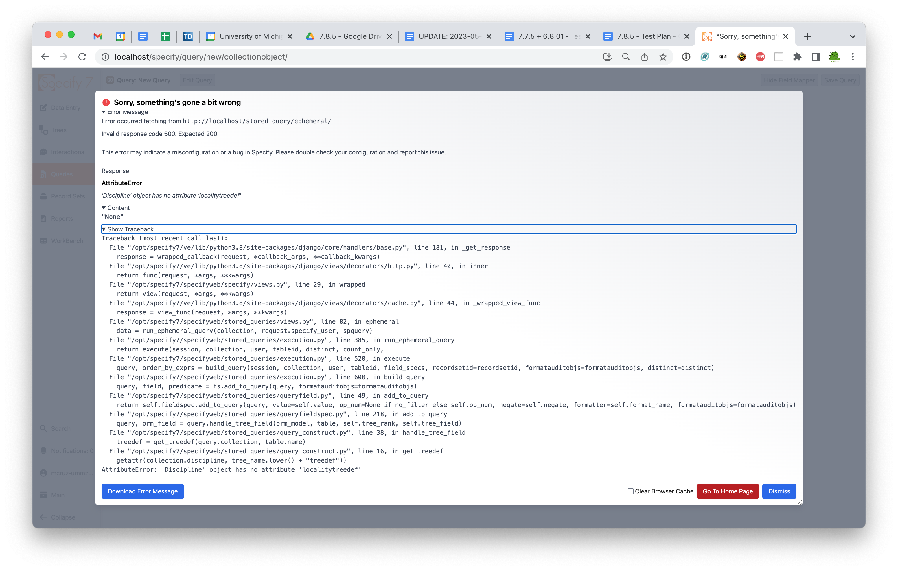 Cannot add geography information to a query · Issue #3005 · specify/specify7 · GitHub