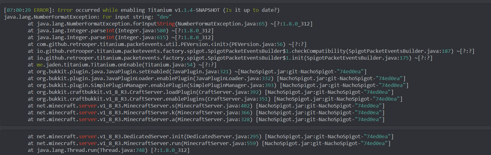 PEVersion NumberFormatException · Issue #421 · retrooper/packetevents · GitHub