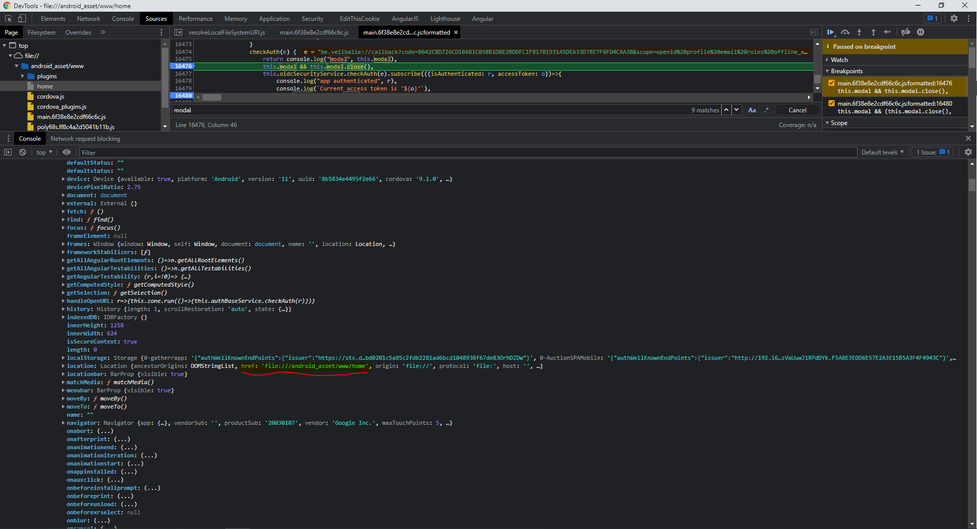[Bug]: Doesn't close login window in browser after redirecting to cordova app · Issue #1405 ...