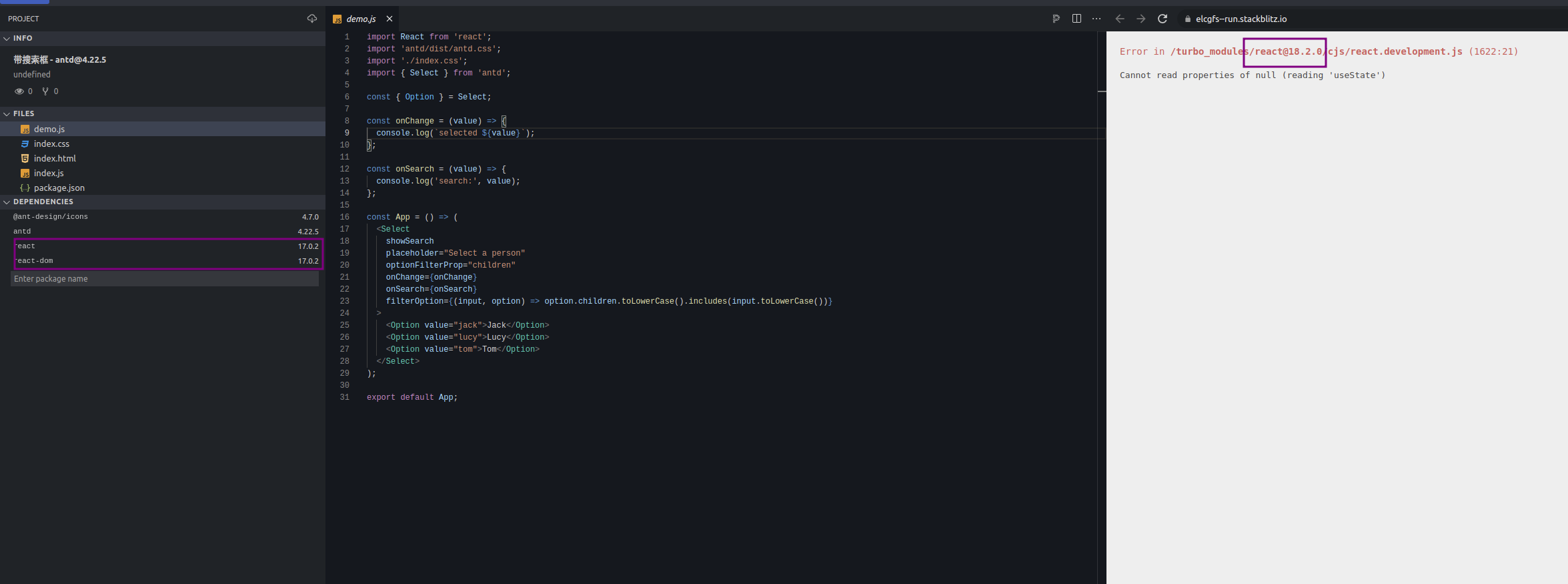 Broken Stackblitz Playground · Issue 37113 · Ant Designant Design