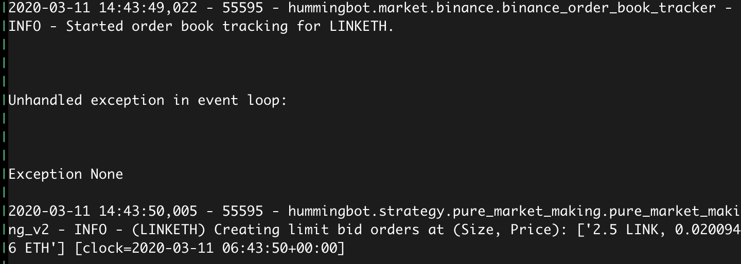 [BUG] Start, Stop, Start error · Issue #1519 · hummingbot/hummingbot · GitHub