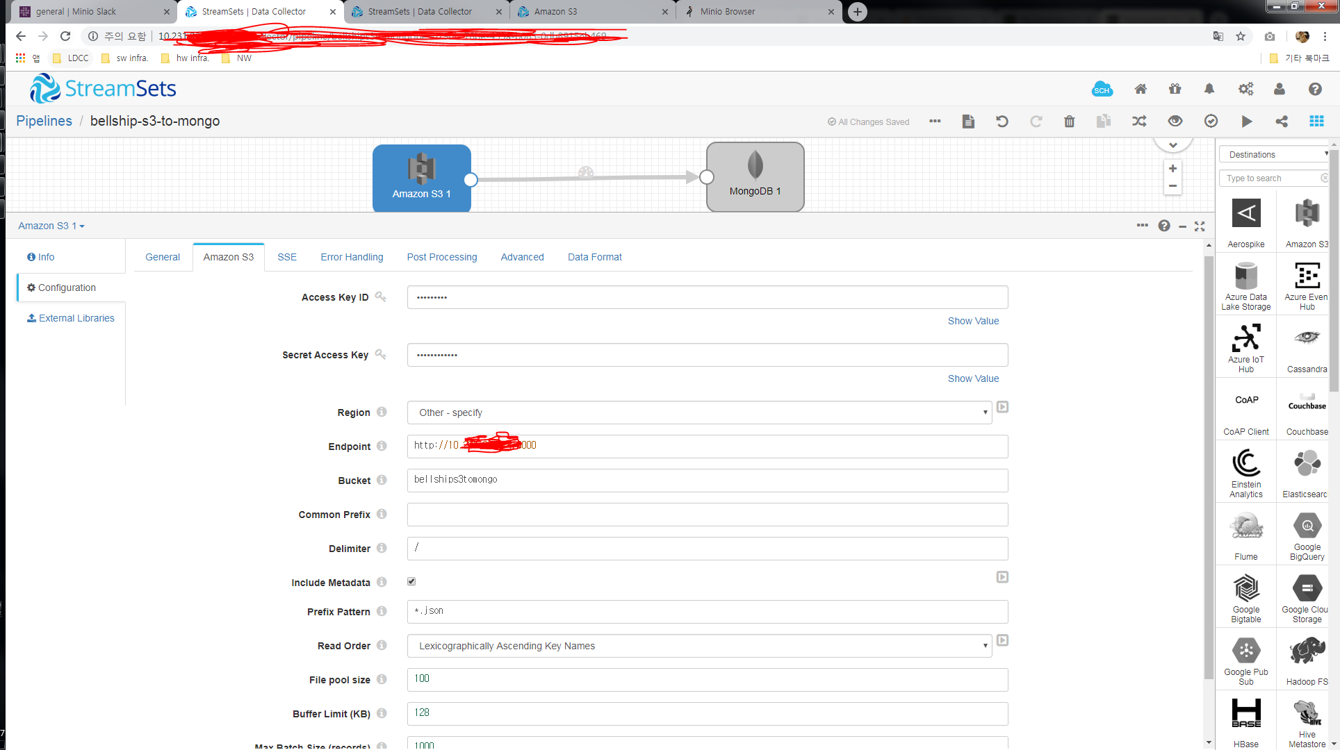 How can I read Minio data from Streamsets using Amazon S3? · Issue #7303 · minio/minio · GitHub