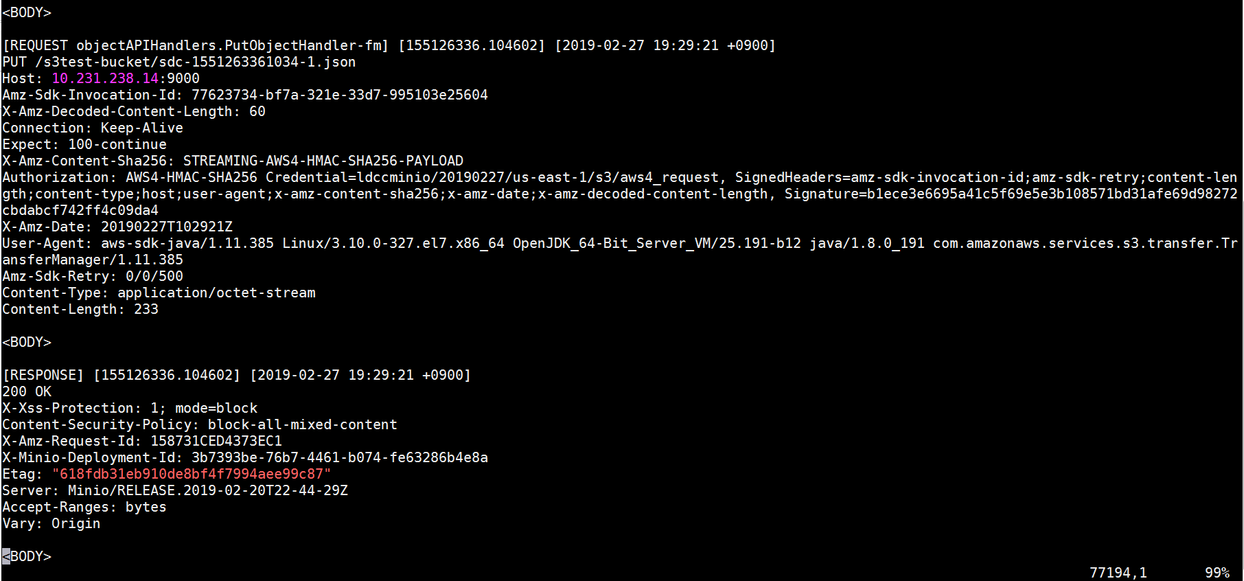 How can I read Minio data from Streamsets using Amazon S3? · Issue #7303 · minio/minio · GitHub